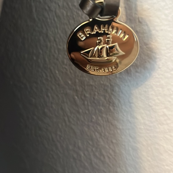 Brahmin | Bags | Rare Vintage Brahmin Logo Metallic Crossbody Bag ...